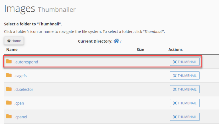 How to create a thumbnail image in cPanel - WHUK