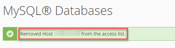 How to Remove Remote Database Access in cPanel