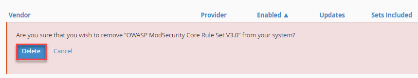 How to remove a ModSecurity vendor via WHM - WHUK